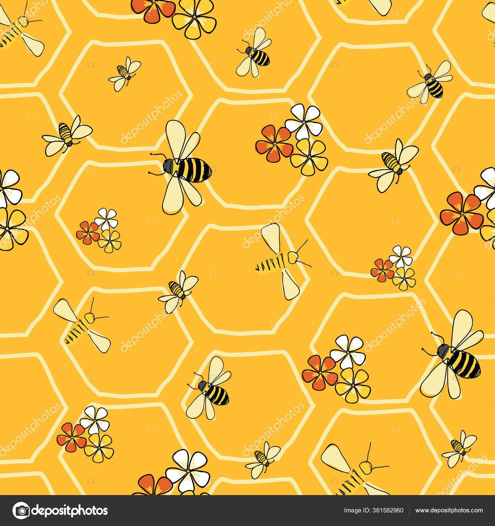 Honey Bee Comb Wallpaper