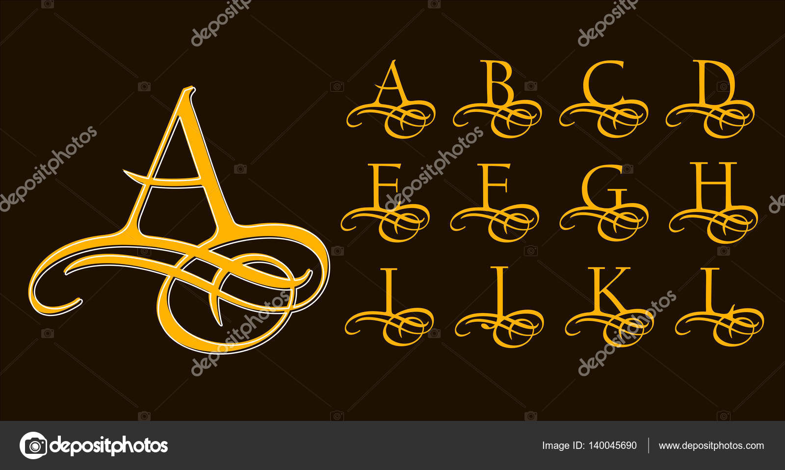 Calligraphy Capital Letter A