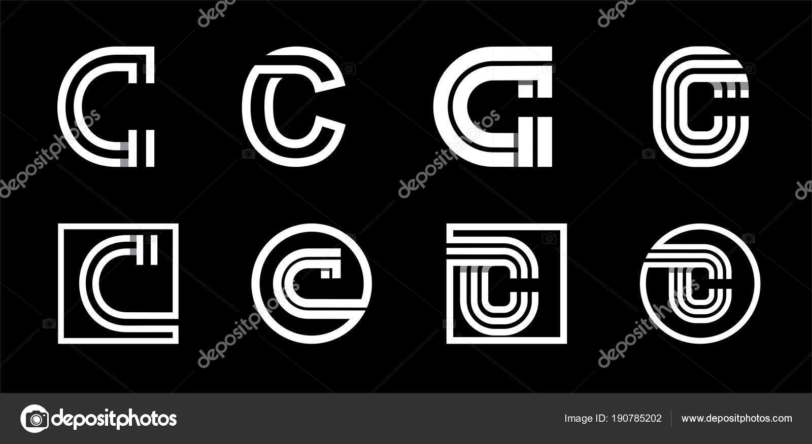 Striped Letter C