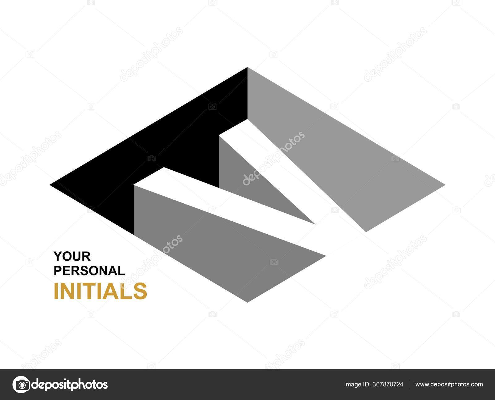 Isometric letter V. Template for creating logos, emblems, monograms ...