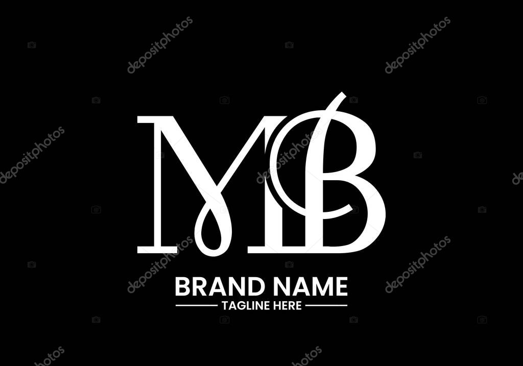M B MB Plantilla vectorial de diseño de logotipo de letra inicial, símbolo gráfico del alfabeto ...