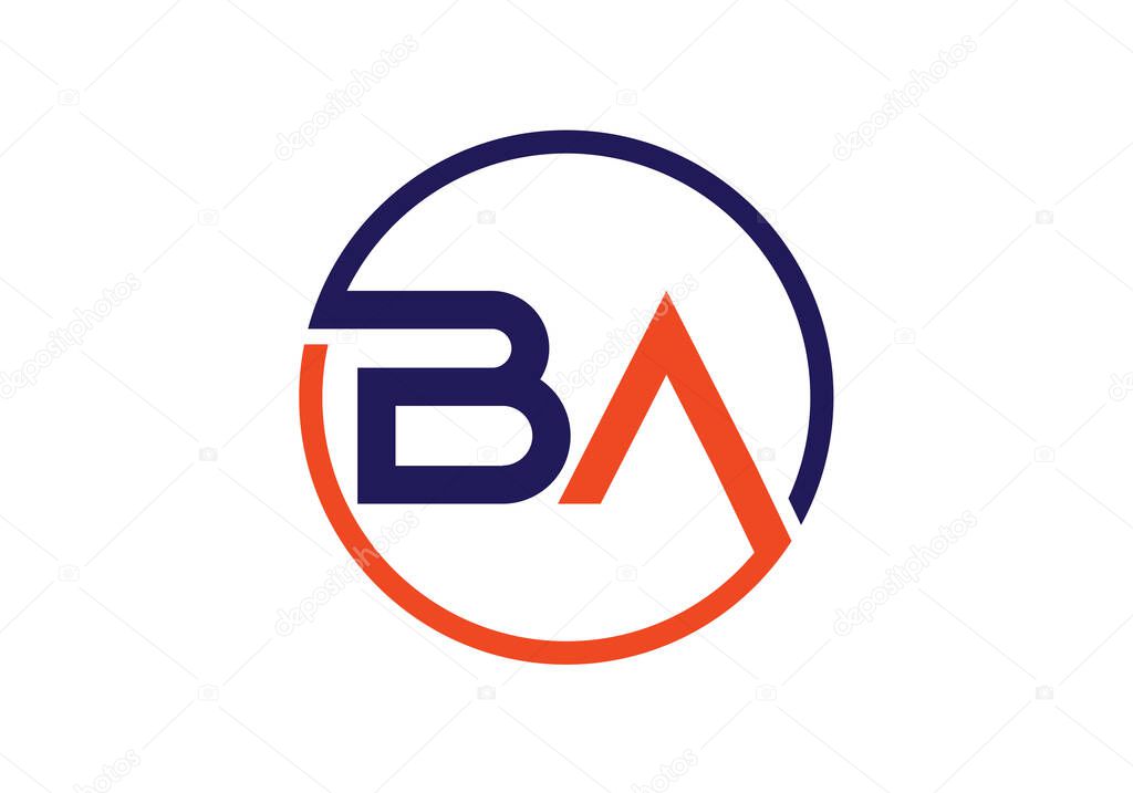 B Una plantilla vectorial inicial del diseño del logotipo de la letra ...