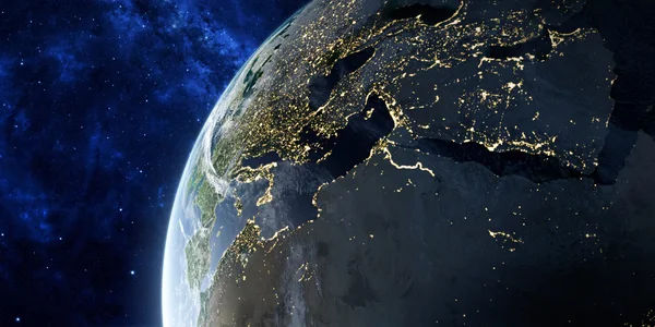 Orbital view on Earth from space — Stock Photo © savitskiy.lev #126060322