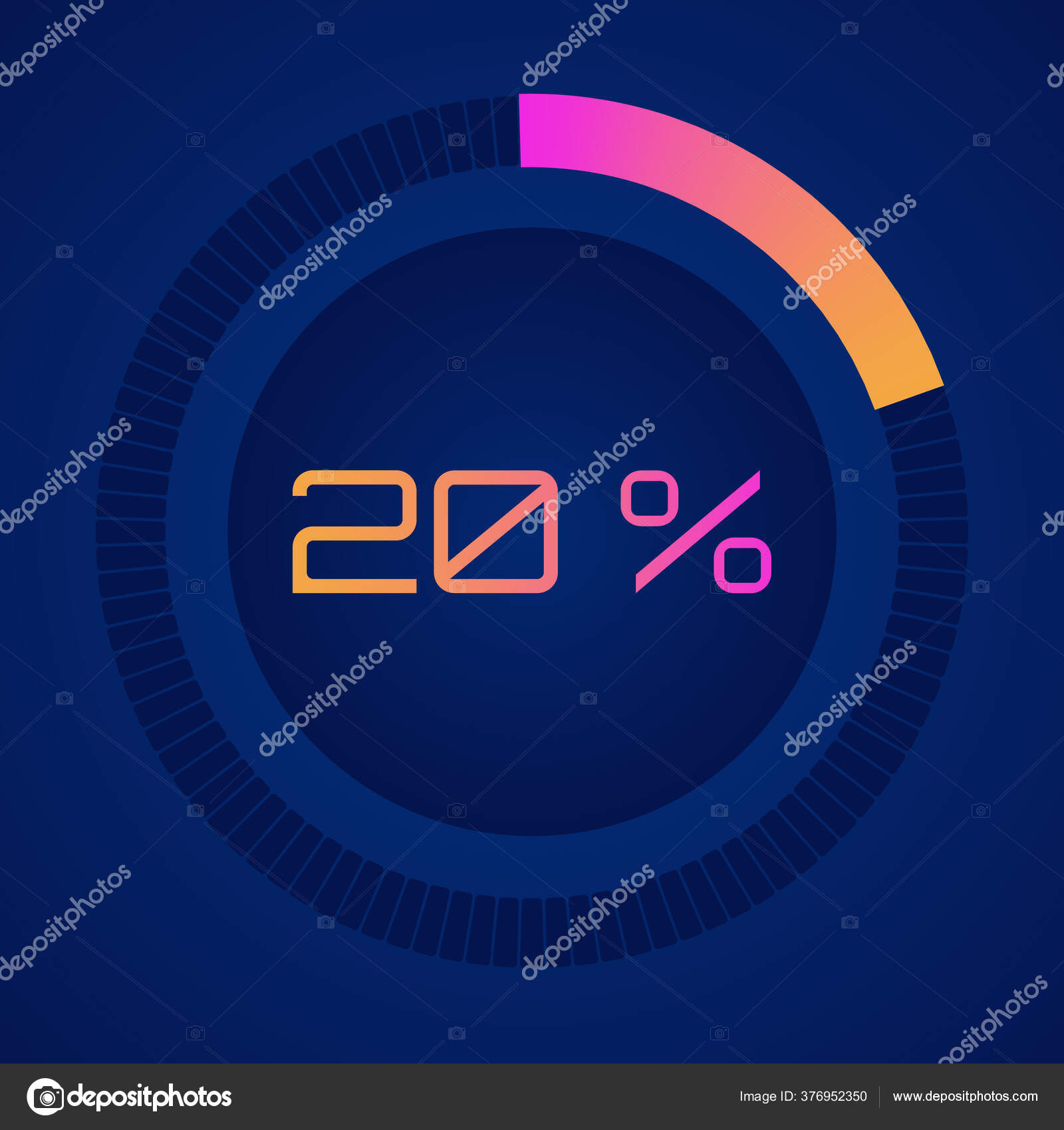 20 percent diagrams — Stock Vector © ELIZABETHPOLIASHENKO #376952350