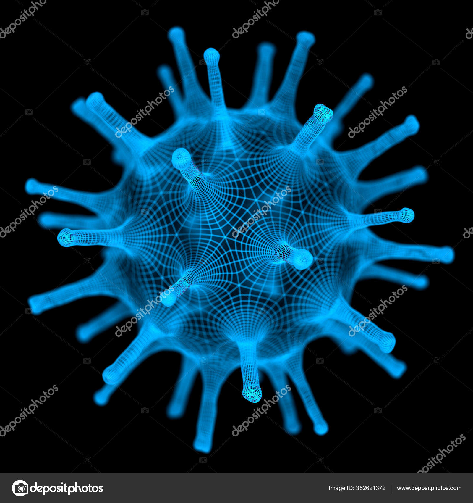 Conceptual Illustrative Virus Image Virus Pathogen Generic Virus Form ...