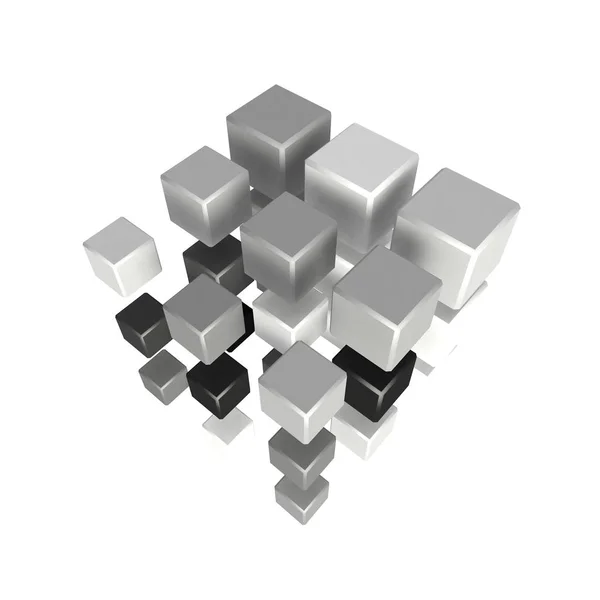 3D cubes composition on white background Stock Photo by ©sanchopancho00 ...