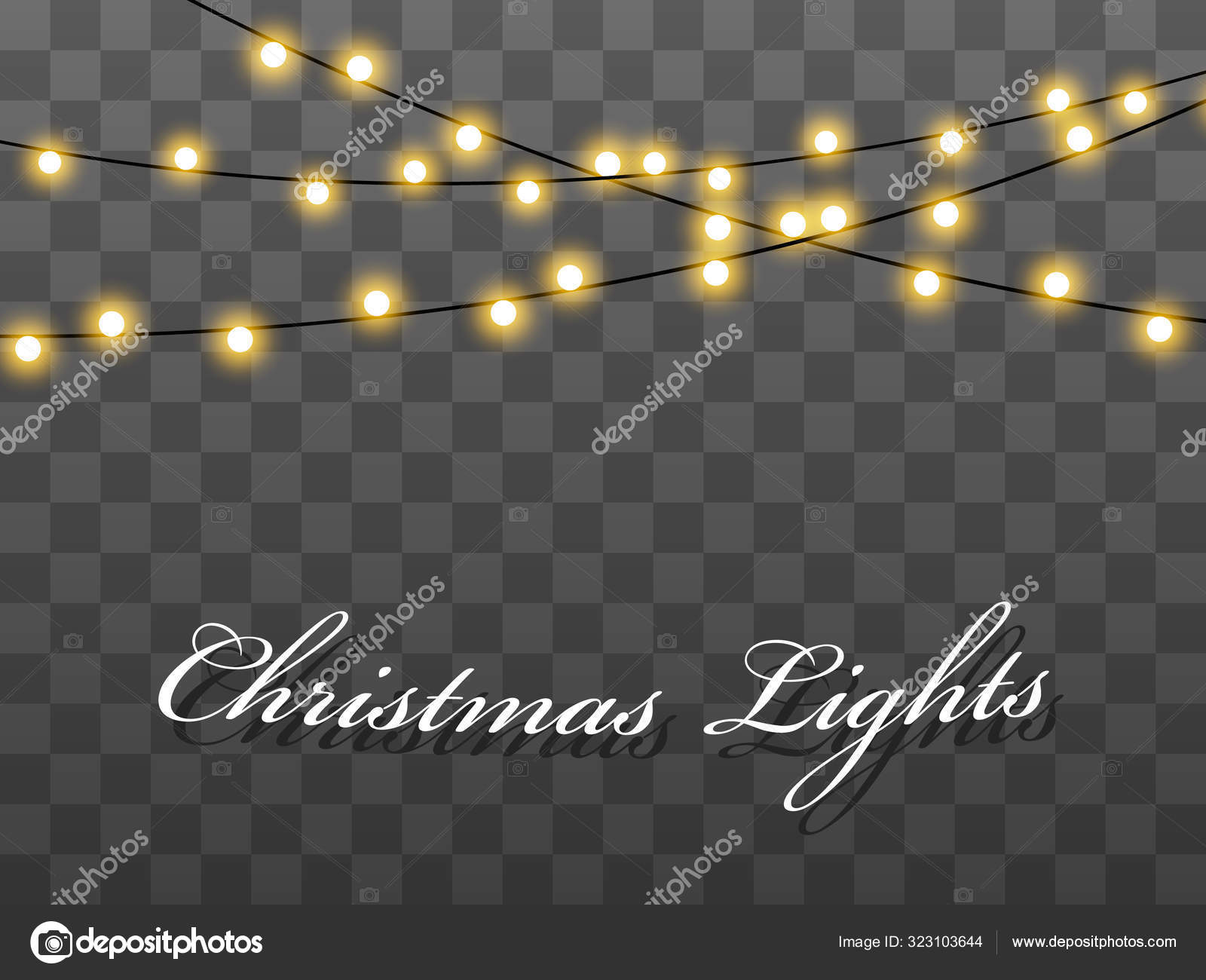 Chalkboard Background With Fairy Lights