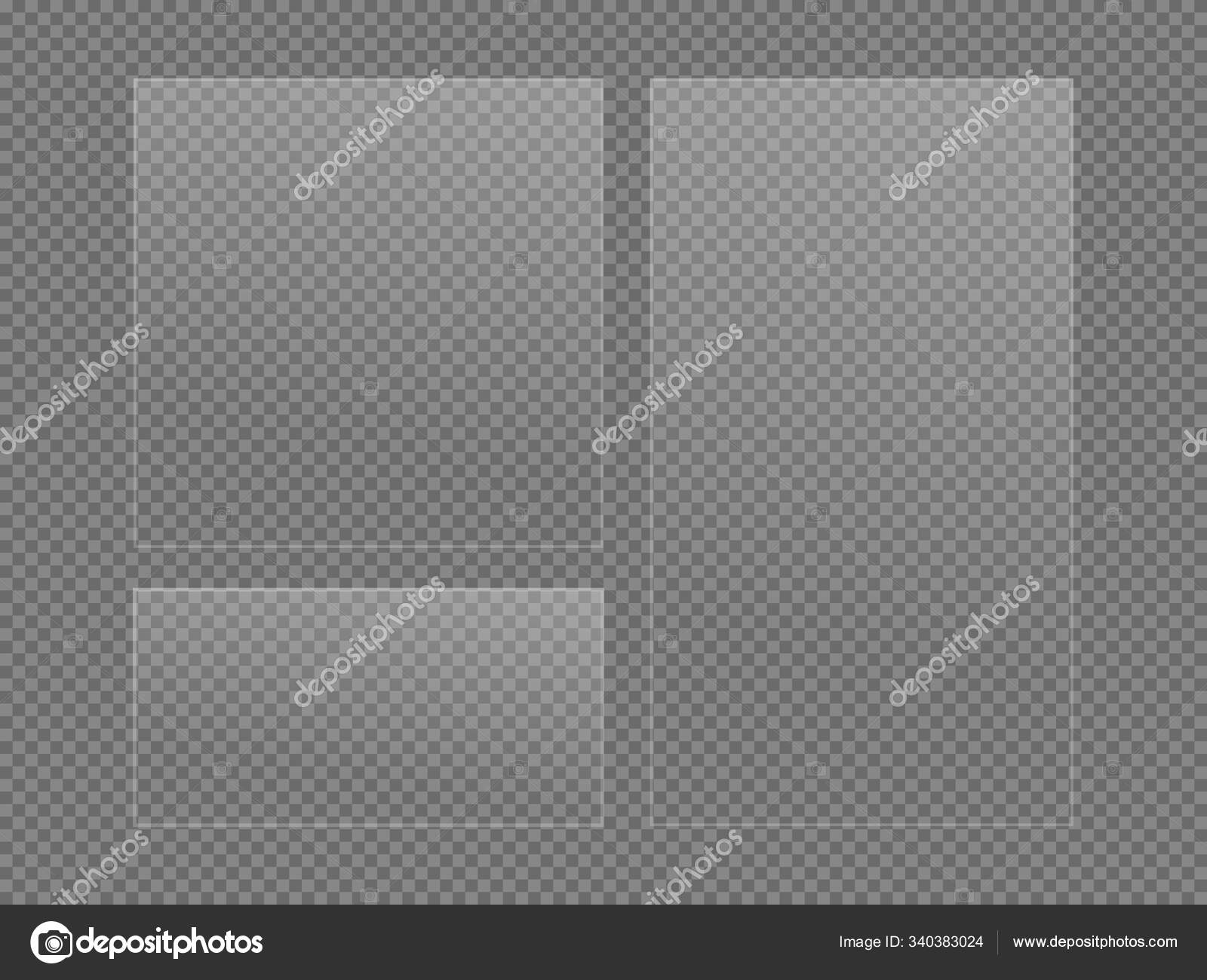 Mirror reflection effect, vector glass window texture png, plastic ...