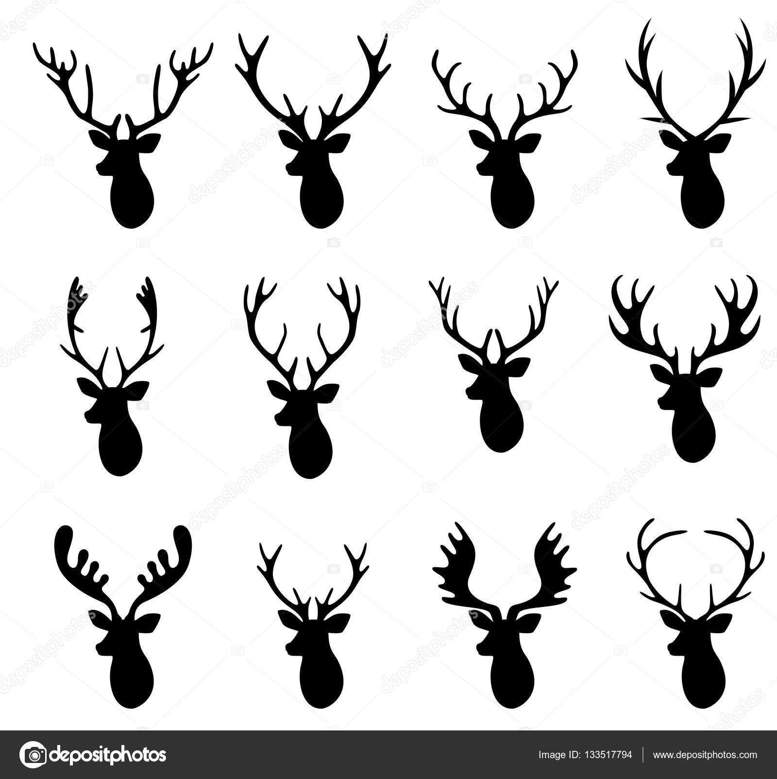 Deer Hunter Heads set. Stock Vector Image by ©nadia1992 #133517794
