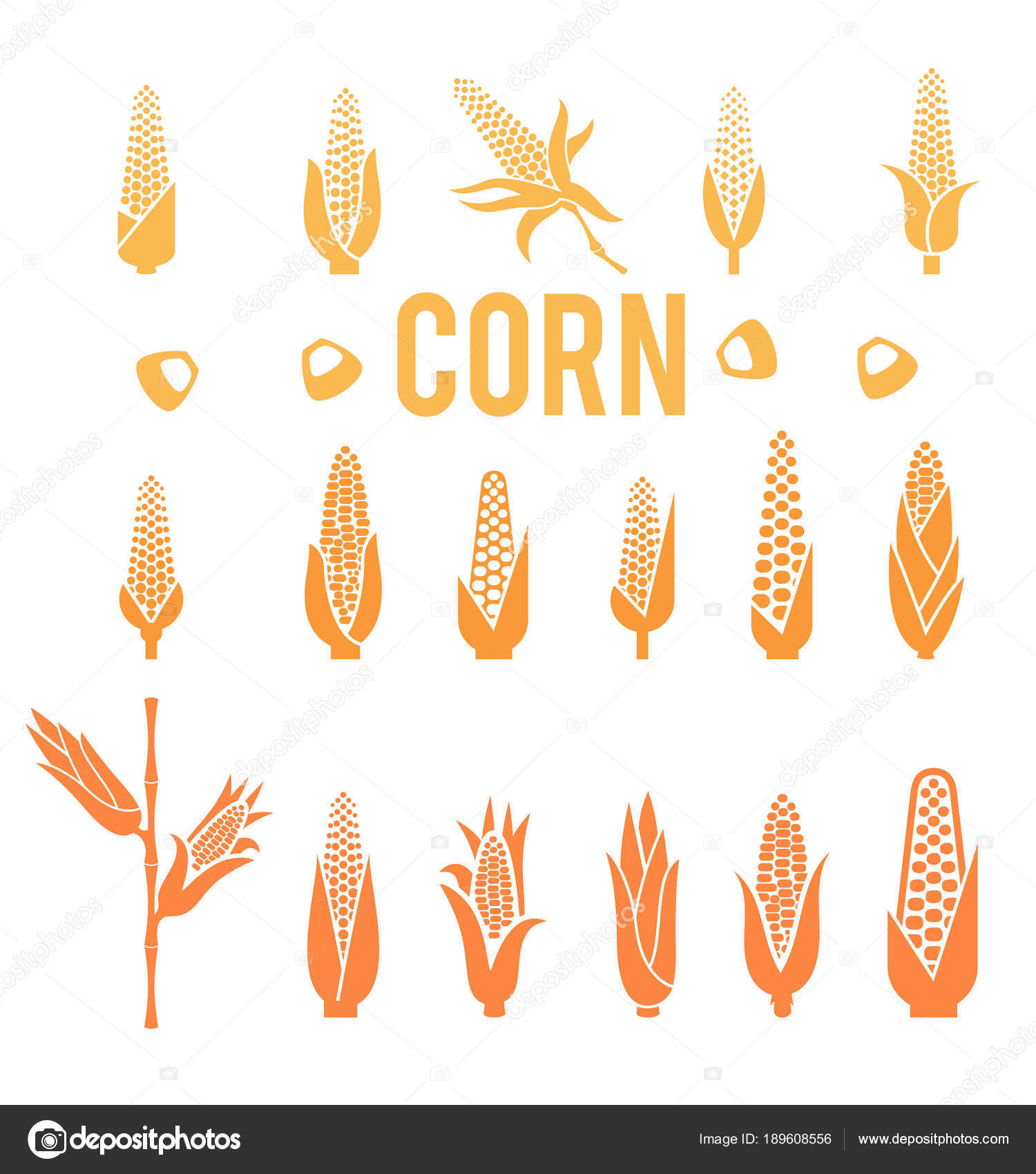 Corn Vector Silhouette