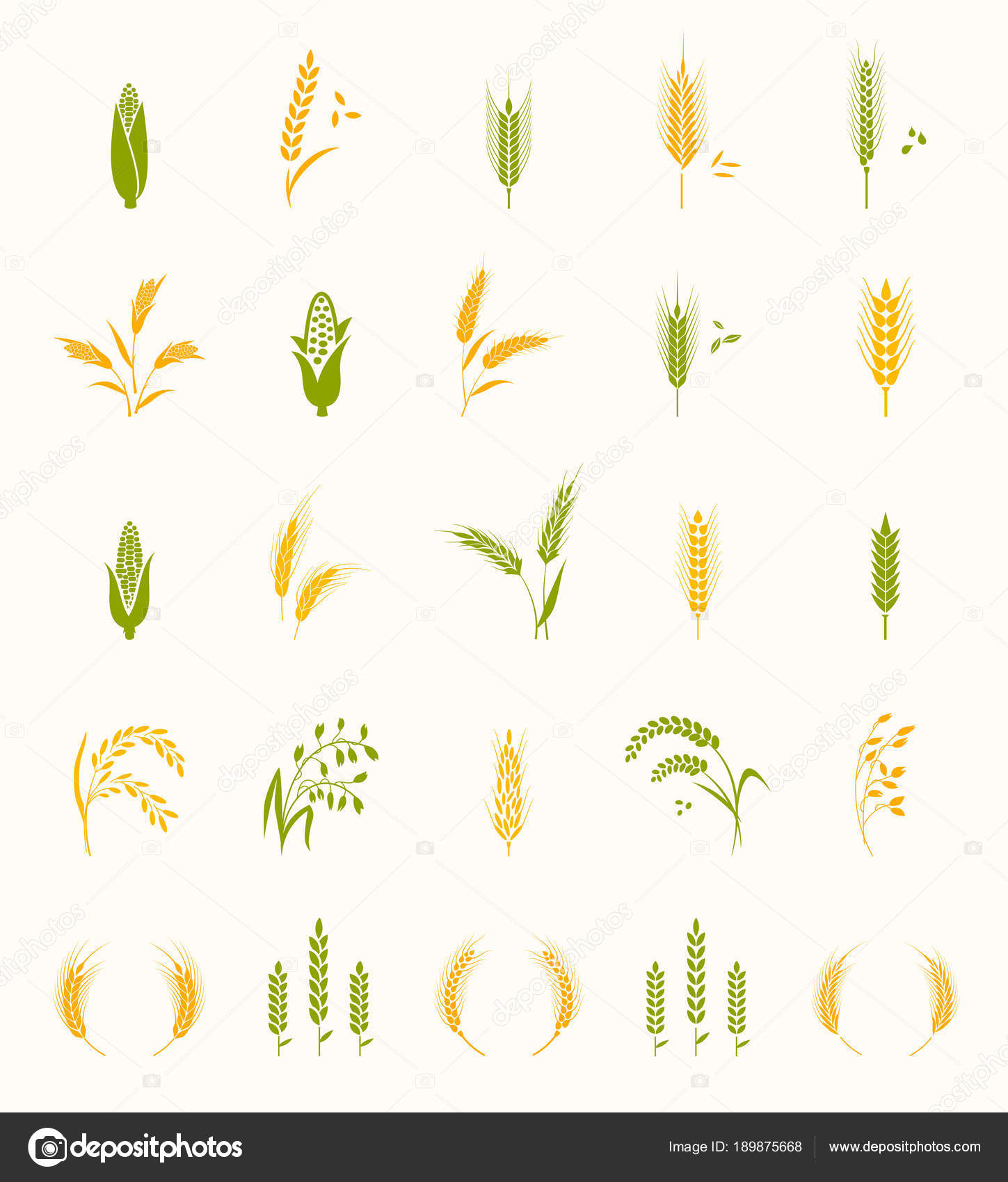 Cereals icon set. Stock Vector Image by ©nadia1992 #189875668