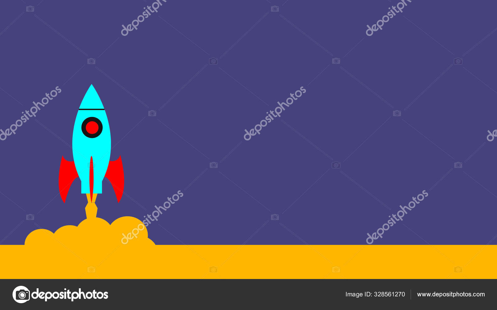 Rocket Sky Flat Icon Illustration Stock Illustration by ©meredesign #328561270