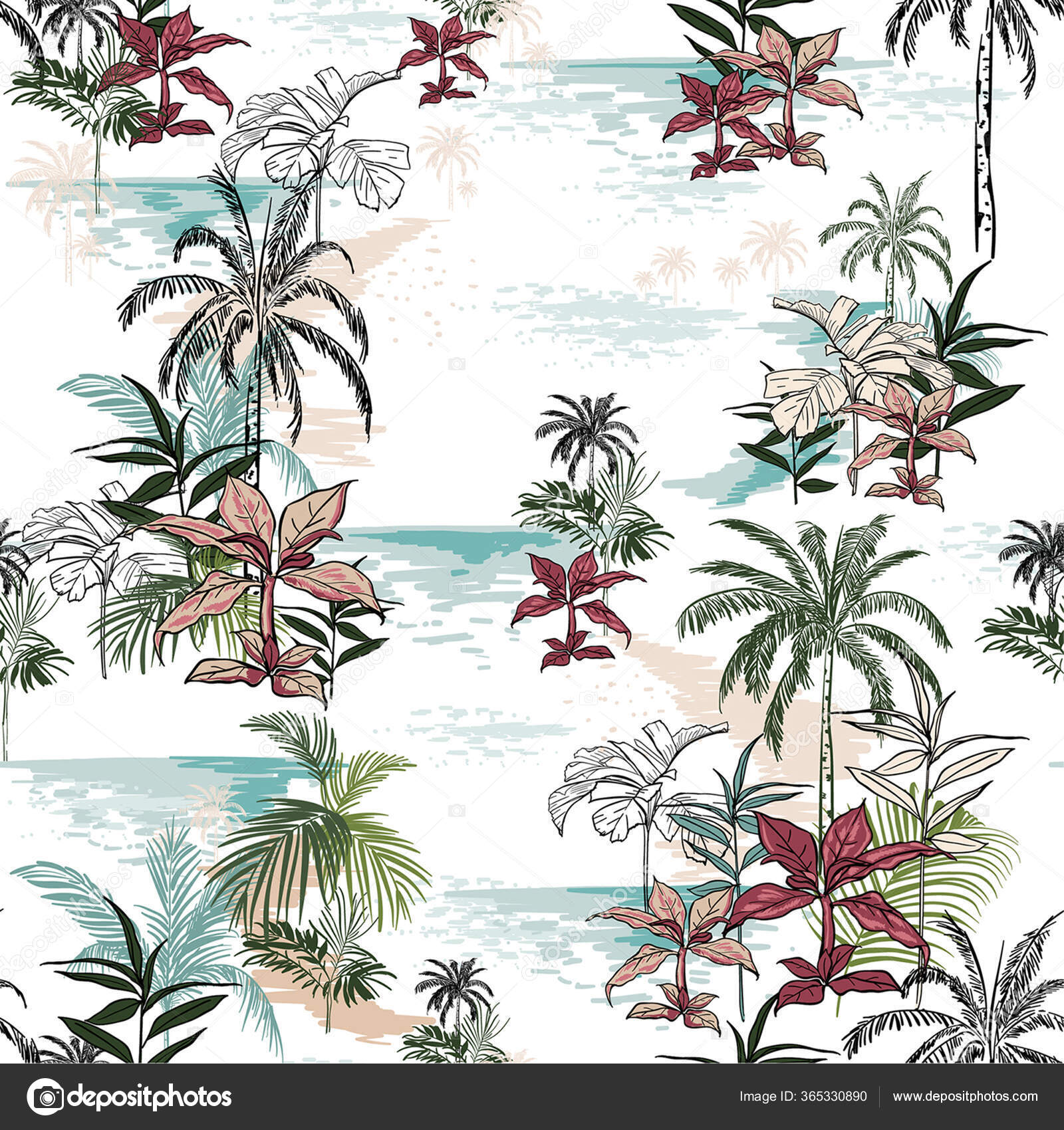 Palm Tree Background Pattern