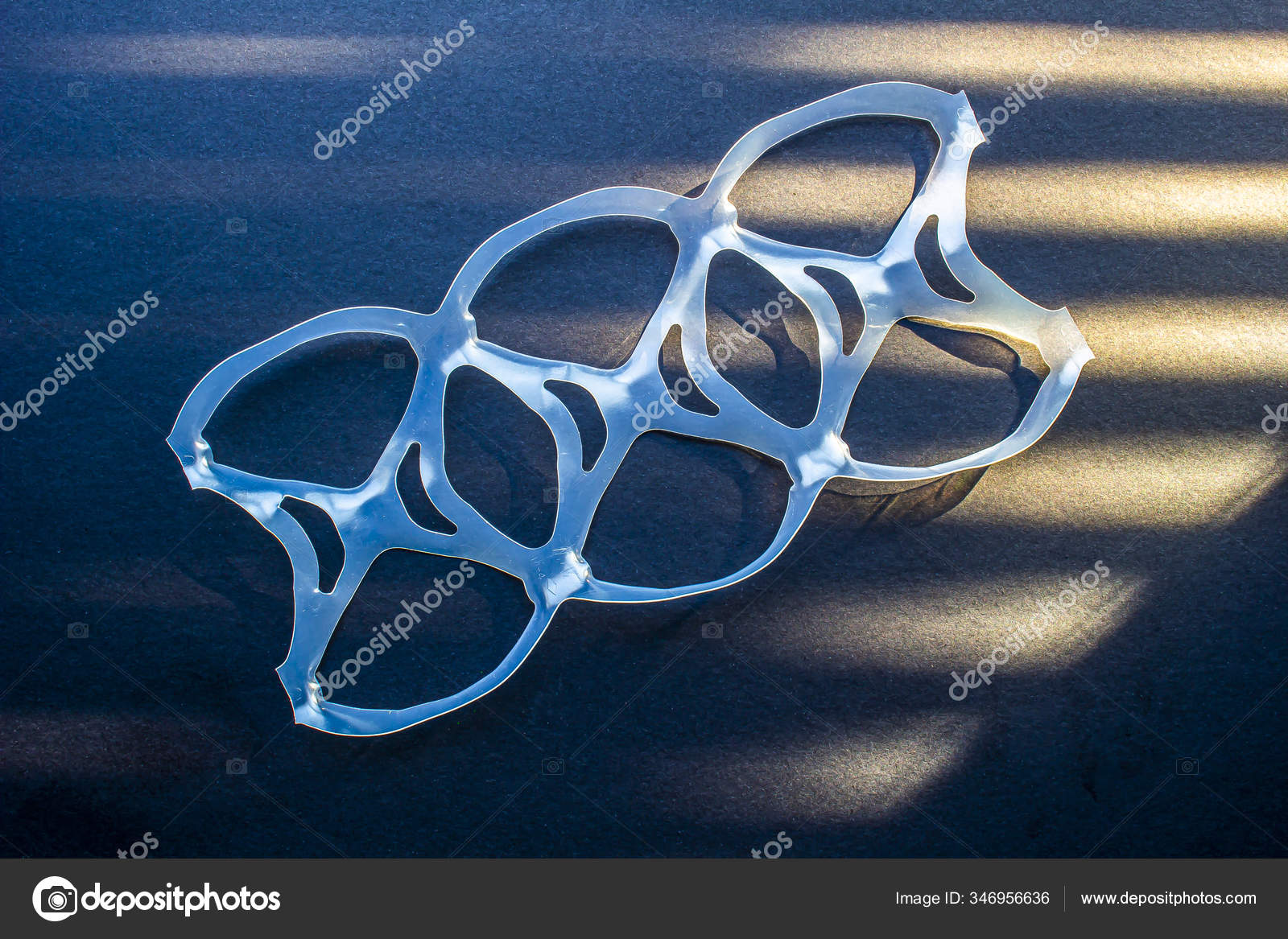 Six Pack Rings Six Pack Yokes Set Connected Plastic Rings — Stock Photo ...