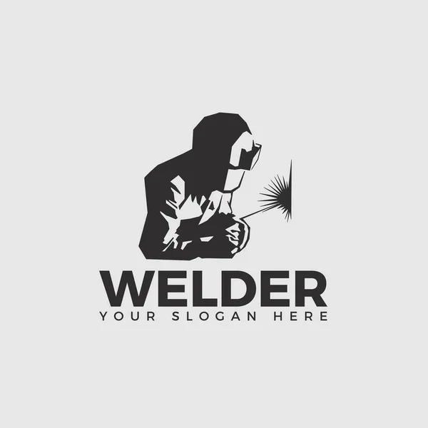 Welding Logo Isolat White Background Welder Logo Stock Vector Image by ...