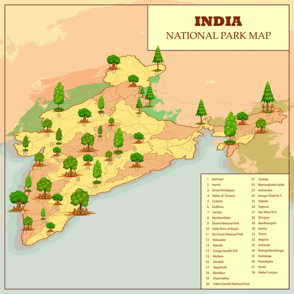 Physical Map of India with different state Stock Vector by ...