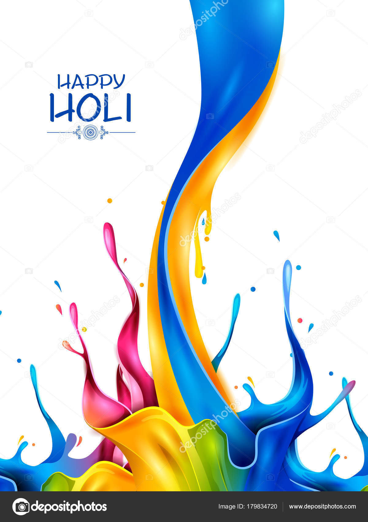 Colorful splash for Holi background Stock Vector Image by ©snapgalleria ...