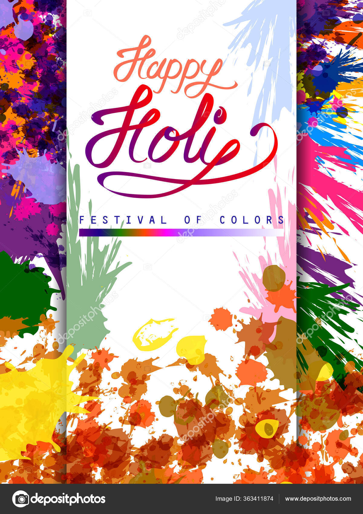 Illustration of Colorful Happy Hoil background for festival of colors ...