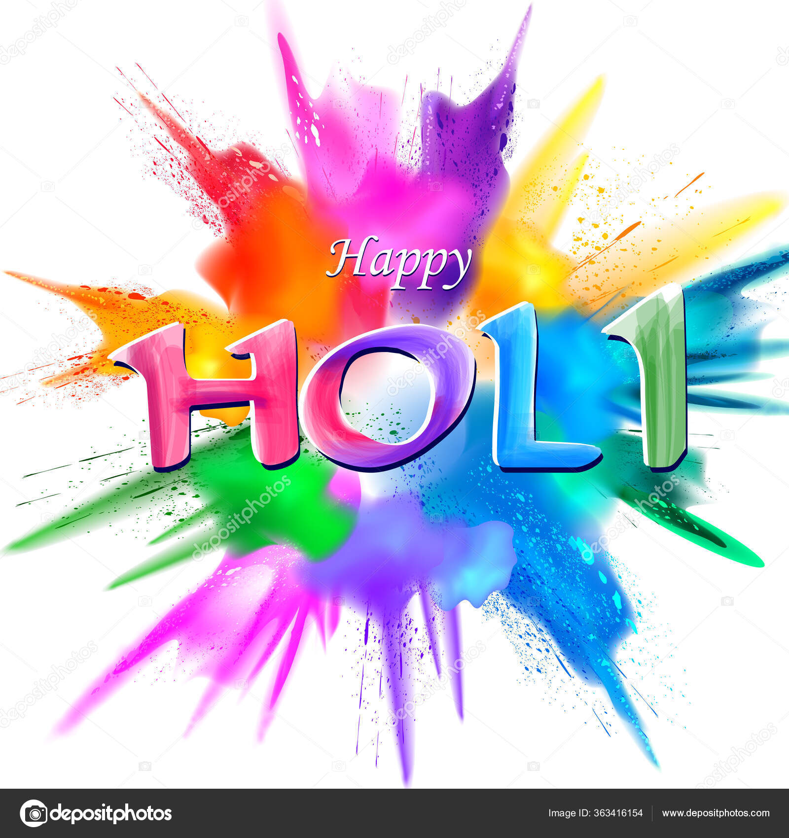 Illustration of Colorful Happy Hoil background for festival of colors ...