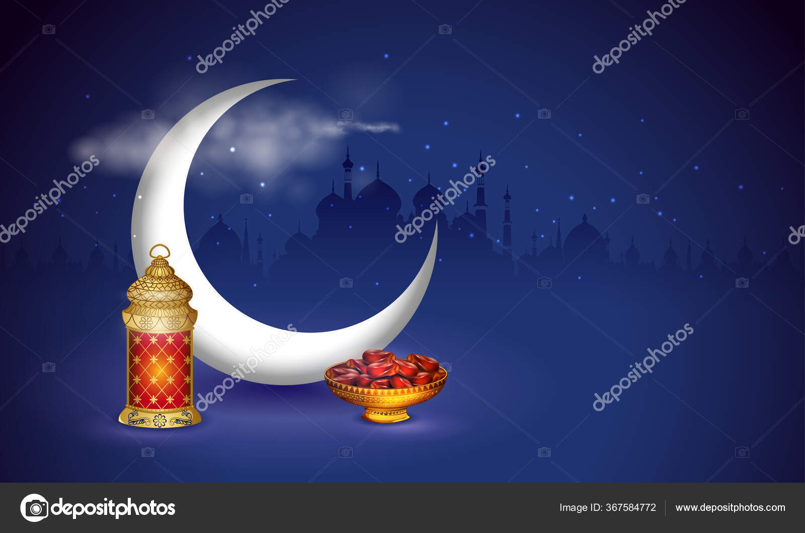 Islamic celebration background with text Ramadan Kareem Stock Vector ...