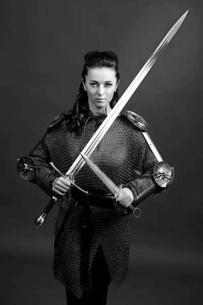 Medieval girl knight Stock Photo by ©imagens_by 152505996