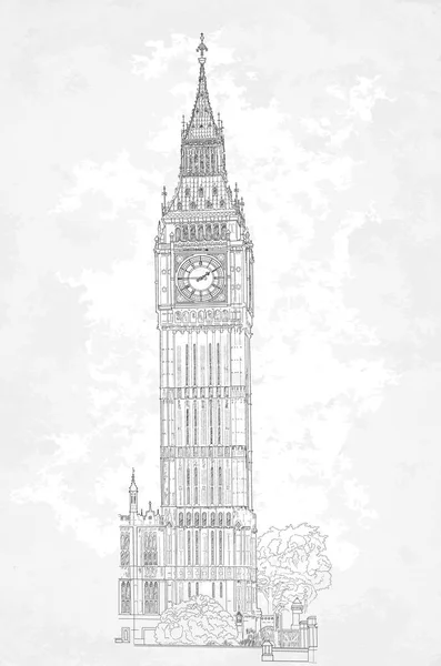 Realistic Big Ben Drawing