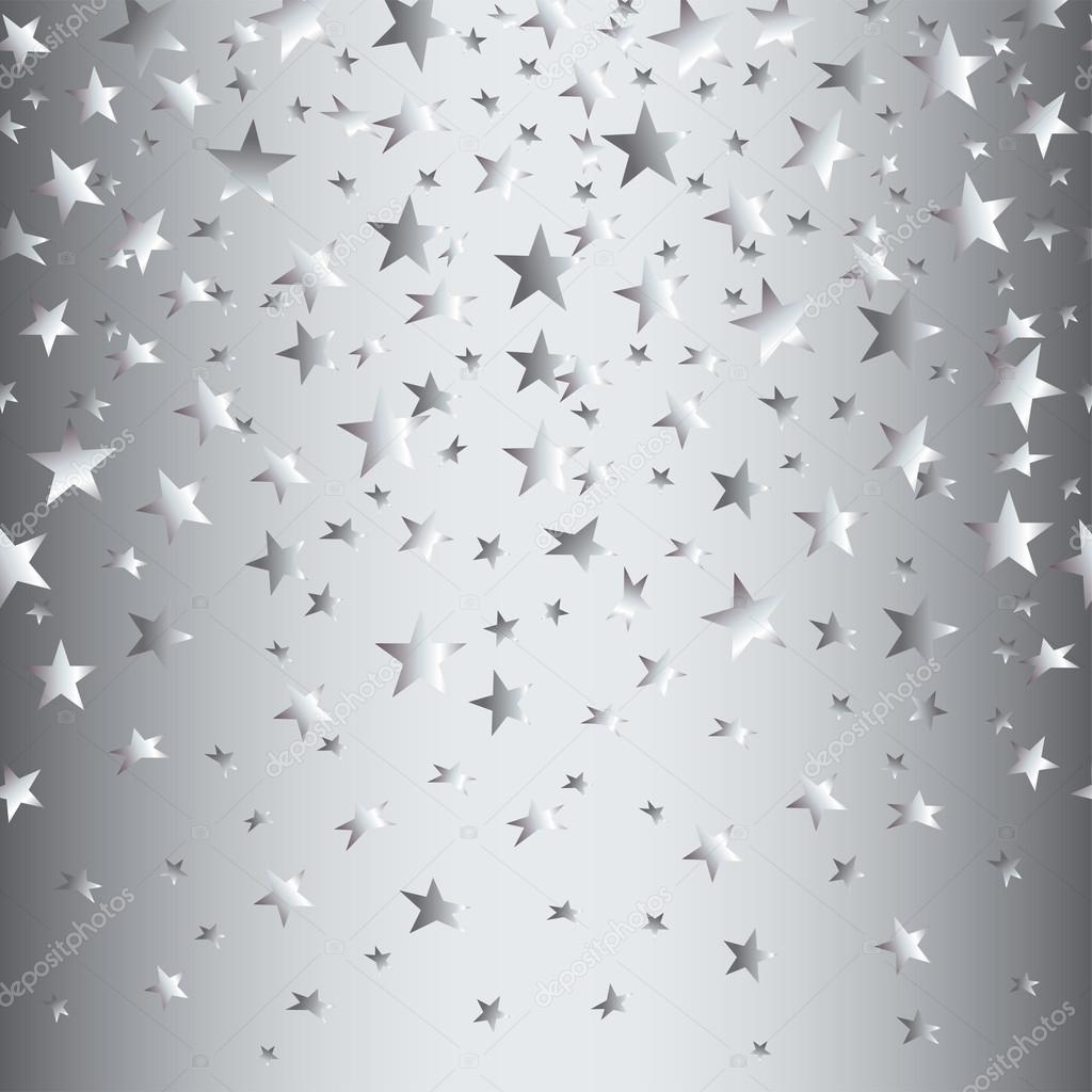 Silver stars on a silver seamless background with a gradient. Vector ...
