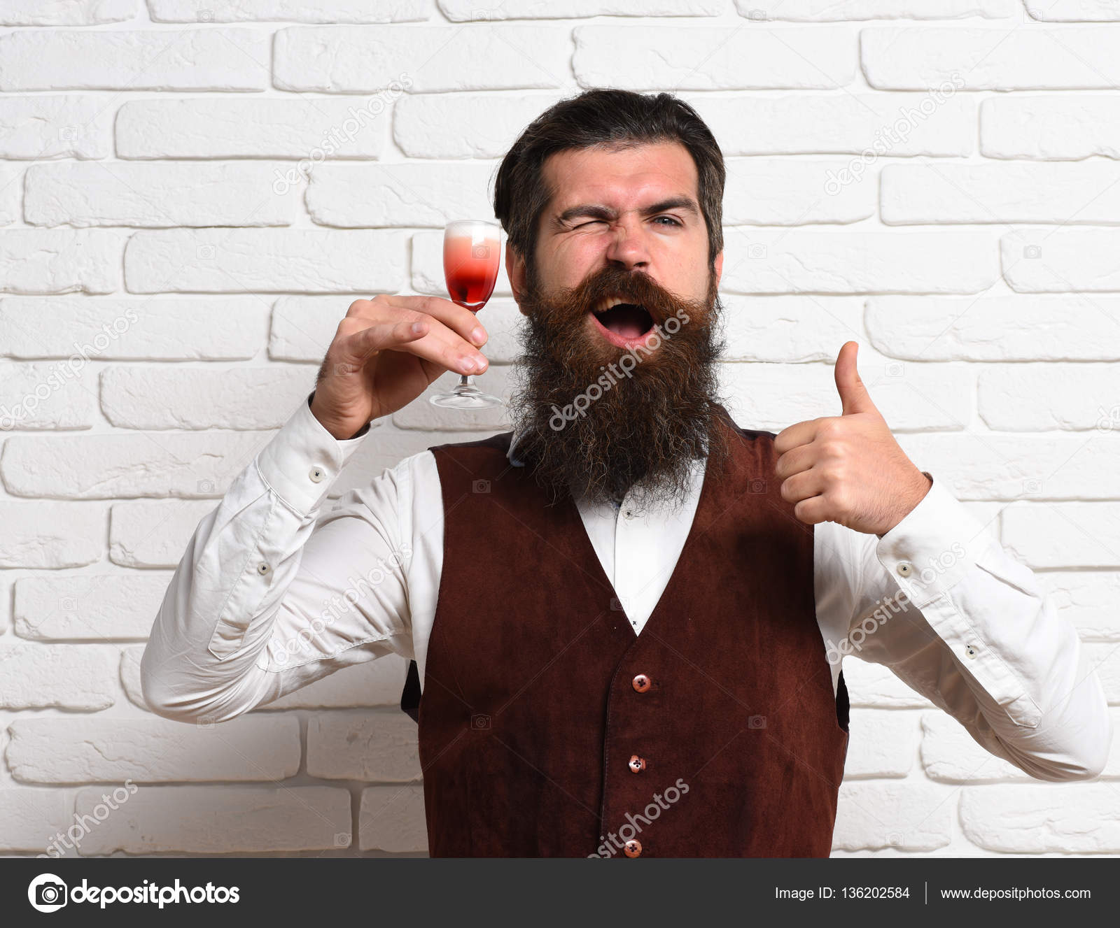 Funny handsome bearded man Stock Photo by ©stetsik 136202584