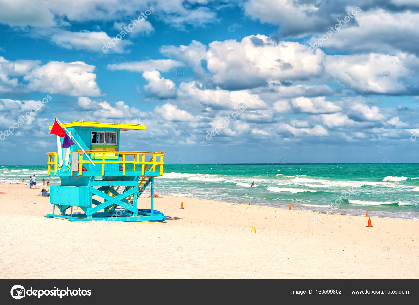 South Beach, Miami, Florida, lifeguard house — Stock Photo © stetsik ...