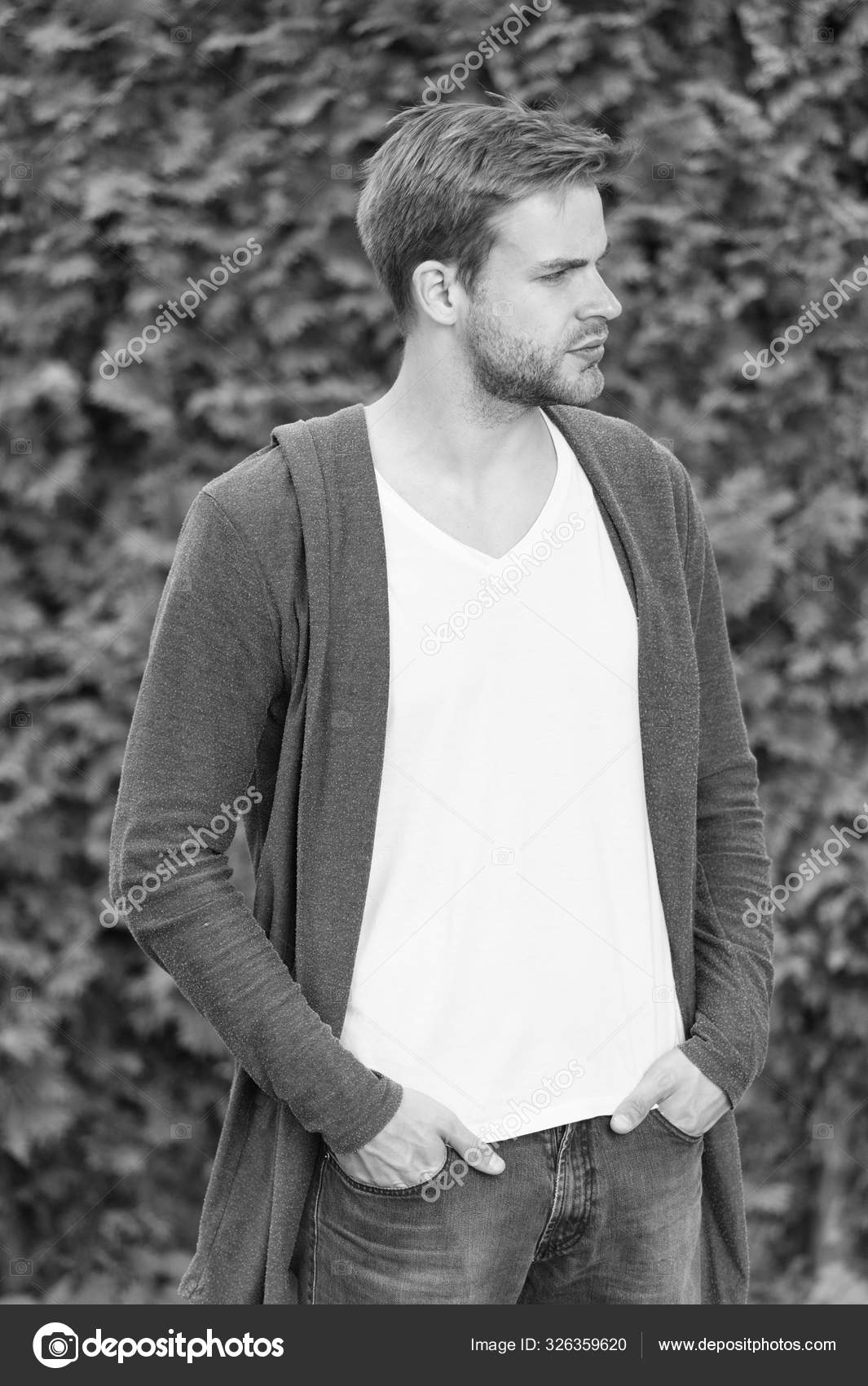 Trendy in culture. Handsome macho. spring male fashion. stylish ...