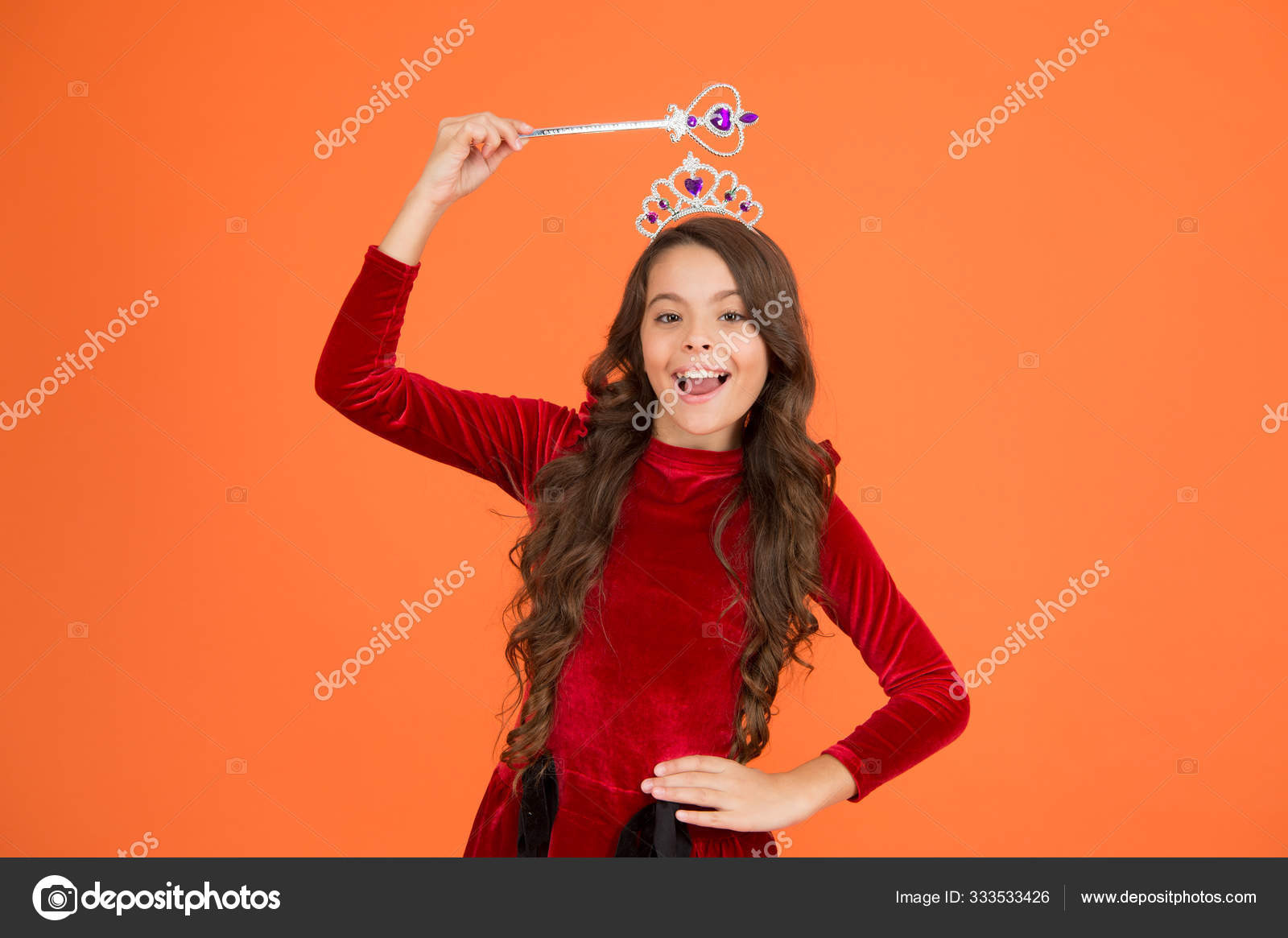 Cute kid doing magic. Amazing miracles. Little child long hair ...