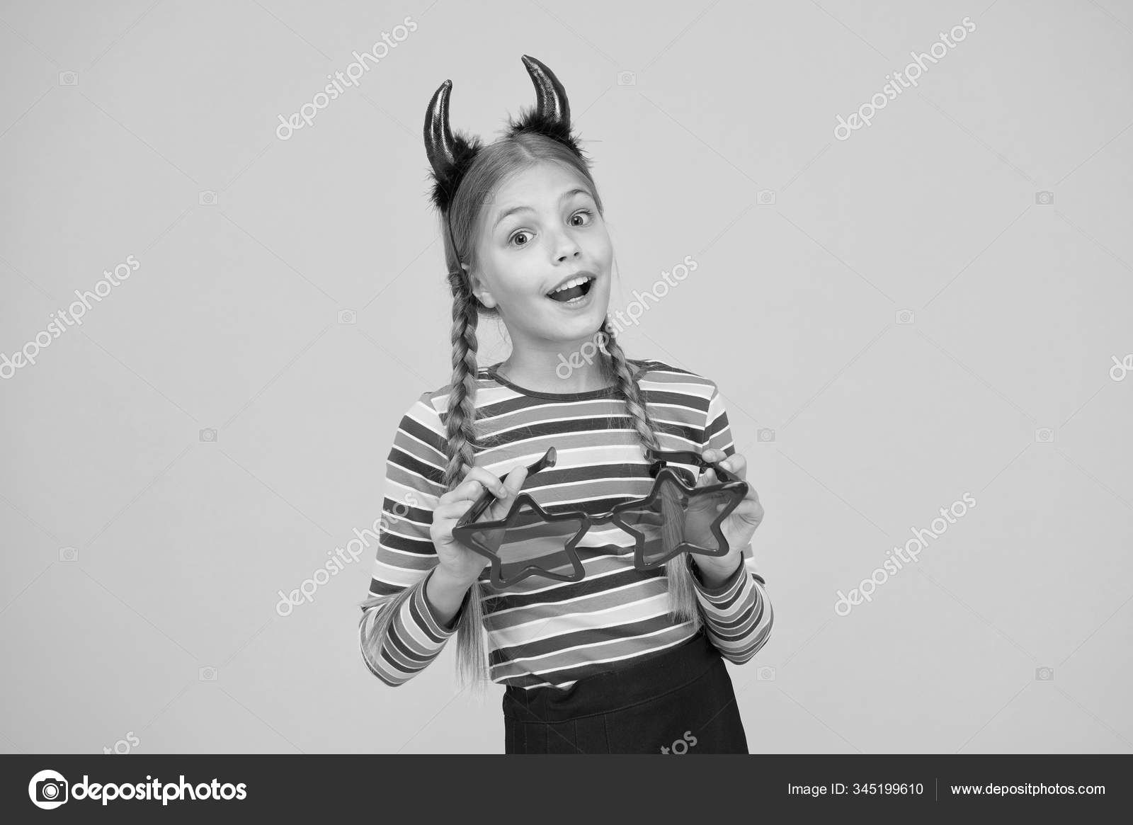 Start this party. Party attributes. Playful demon girl. Small child ...