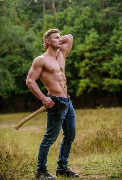Muscular lumberjack Stock Photos, Royalty Free Muscular lumberjack ...