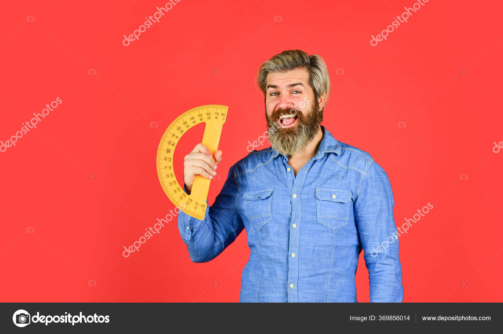 School teacher use protractor. math and geometry subject. back to ...