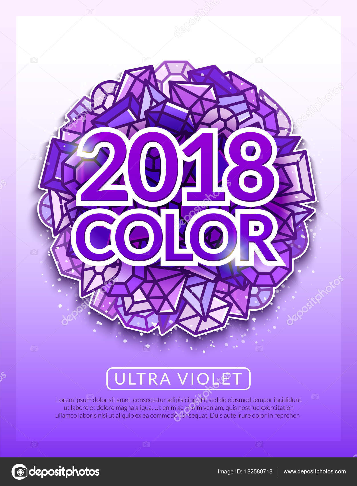 Violet Color Concept Design Presentation Fashion Poster Vector ...