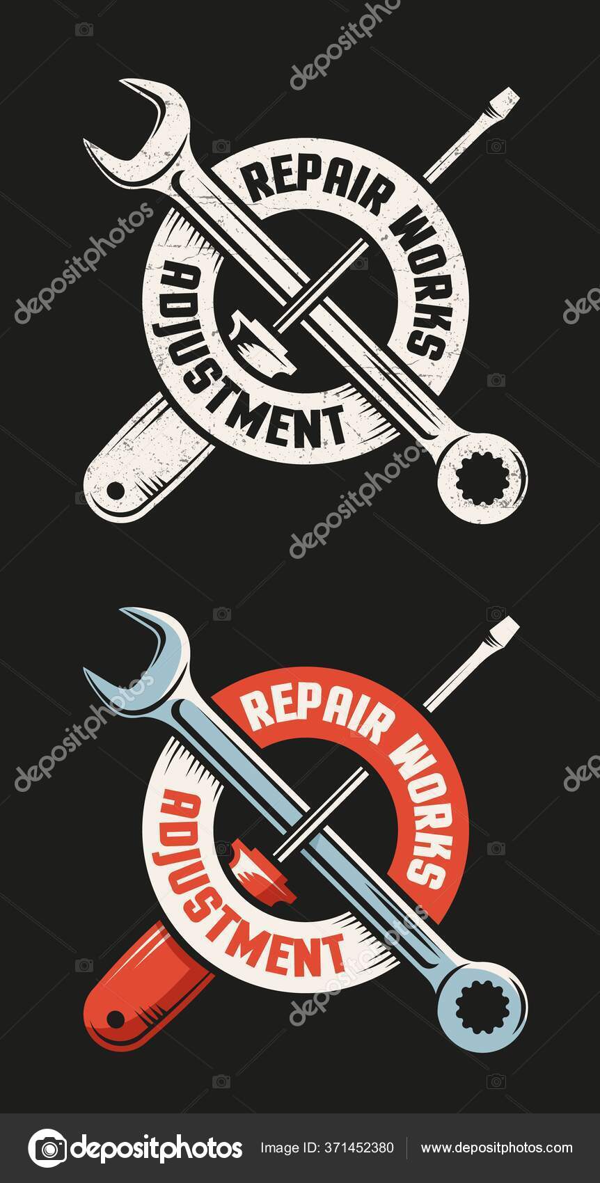 Repair workshop emblem template Stock Vector Image by ©Agor20122 #371452380