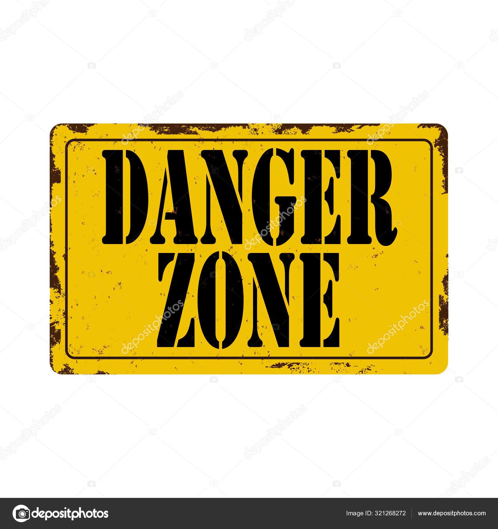 Grunge poster Danger Zone . Vector illustration of Danger Zone text ...