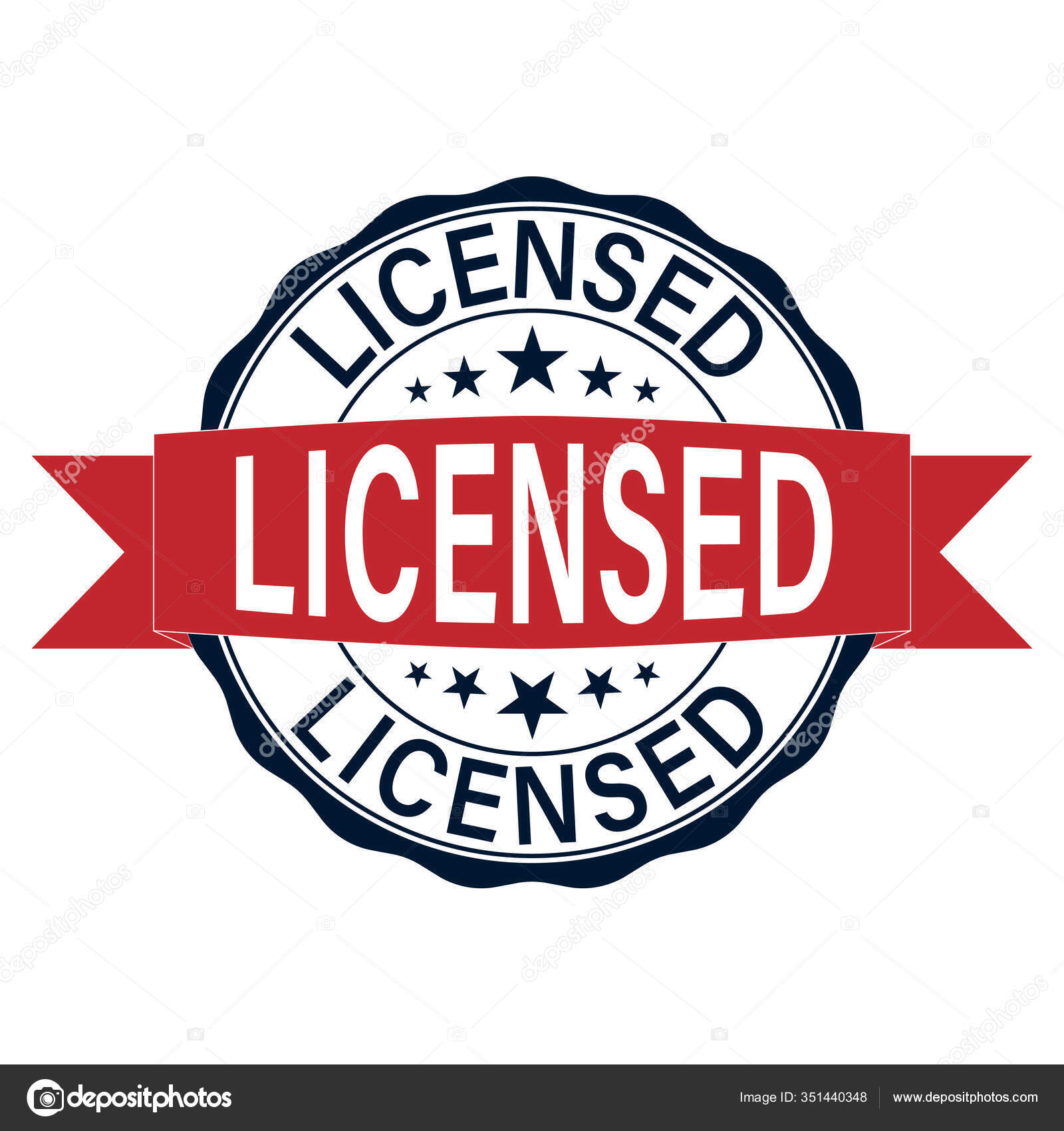 Official licensed icon web stamp on a white background. Stock Vector by ...