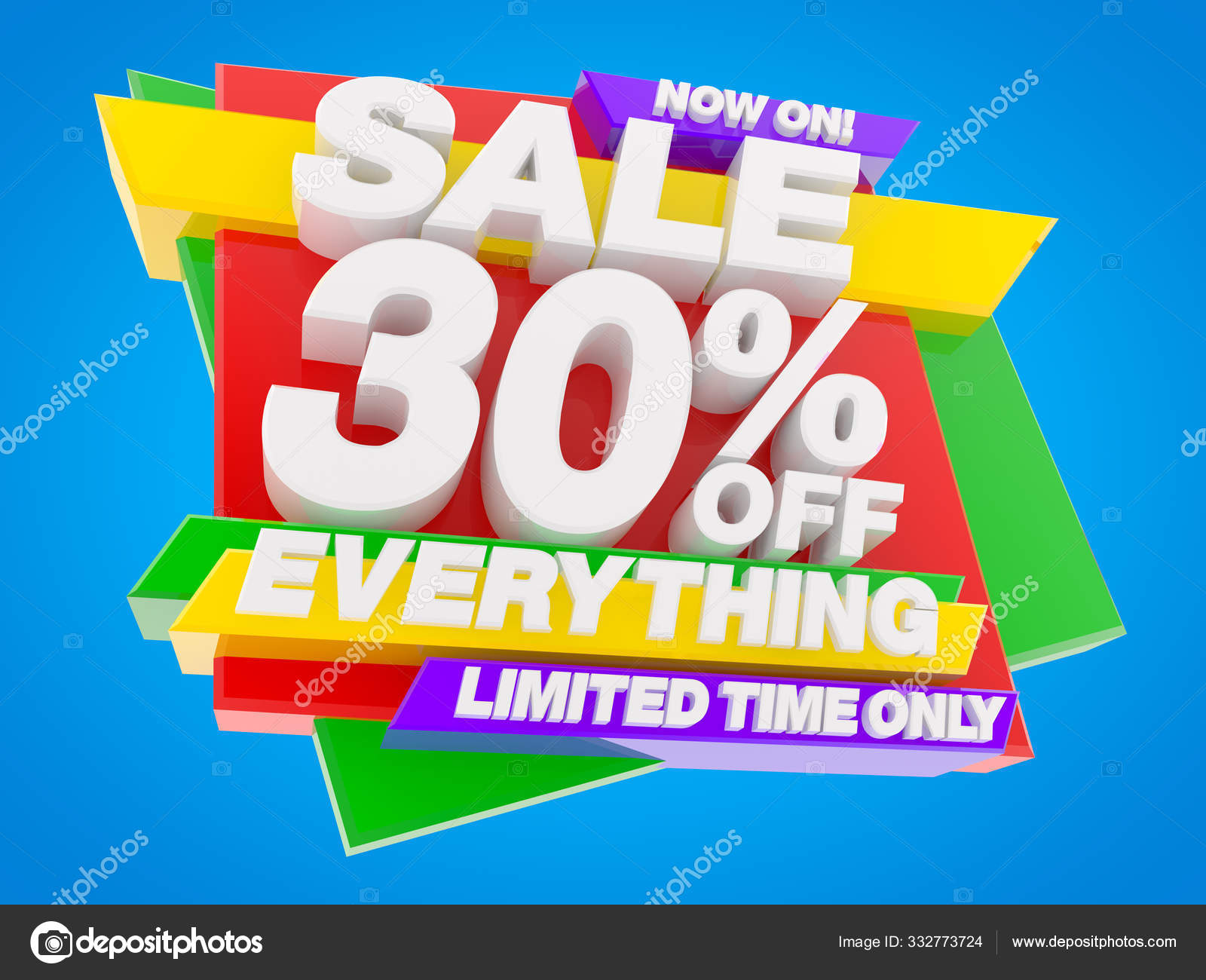 SALE 30 % OFF EVERYTHING LIMITED TIME ONLY NOW ON ! 3d illustration — Stock Photo © tuiafalken ...