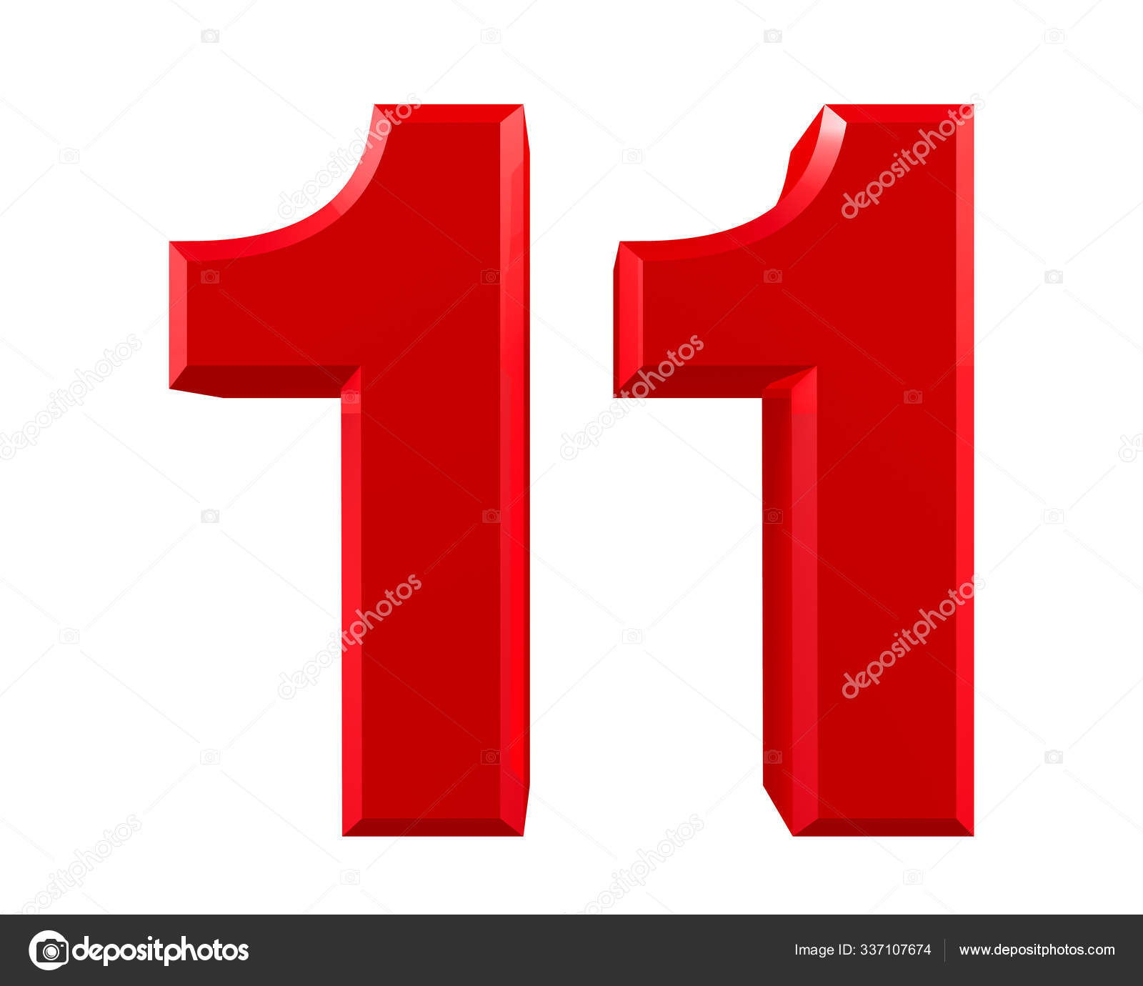 Red numbers 11 on white background illustration 3D rendering — Stock Photo © tuiafalken@hotmail ...