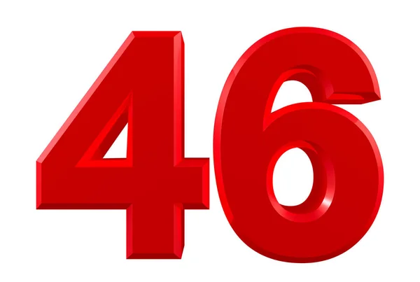 Red numbers 40 on white background illustration 3D rendering — Stock ...