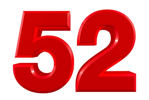 Red numbers 45 on white background illustration 3D rendering — Stock ...
