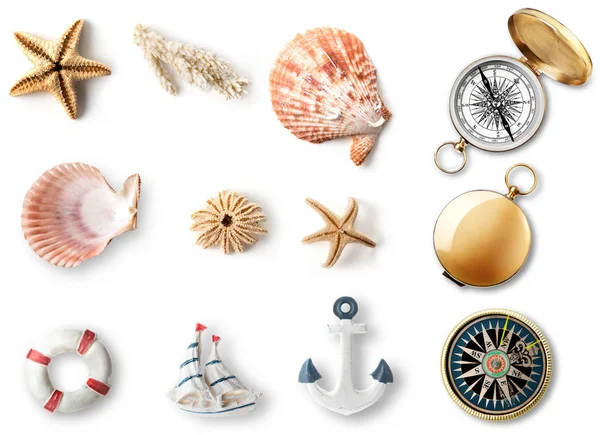 Sea objects set Stock Photos, Royalty Free Sea objects set Images ...
