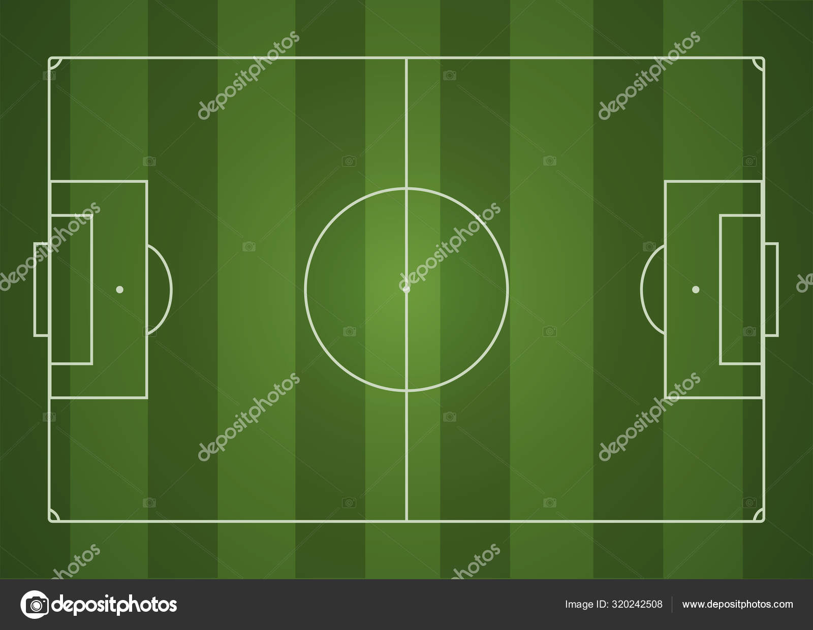 Graphic Vector Image Empty Football Field View Top Stock Vector by ...
