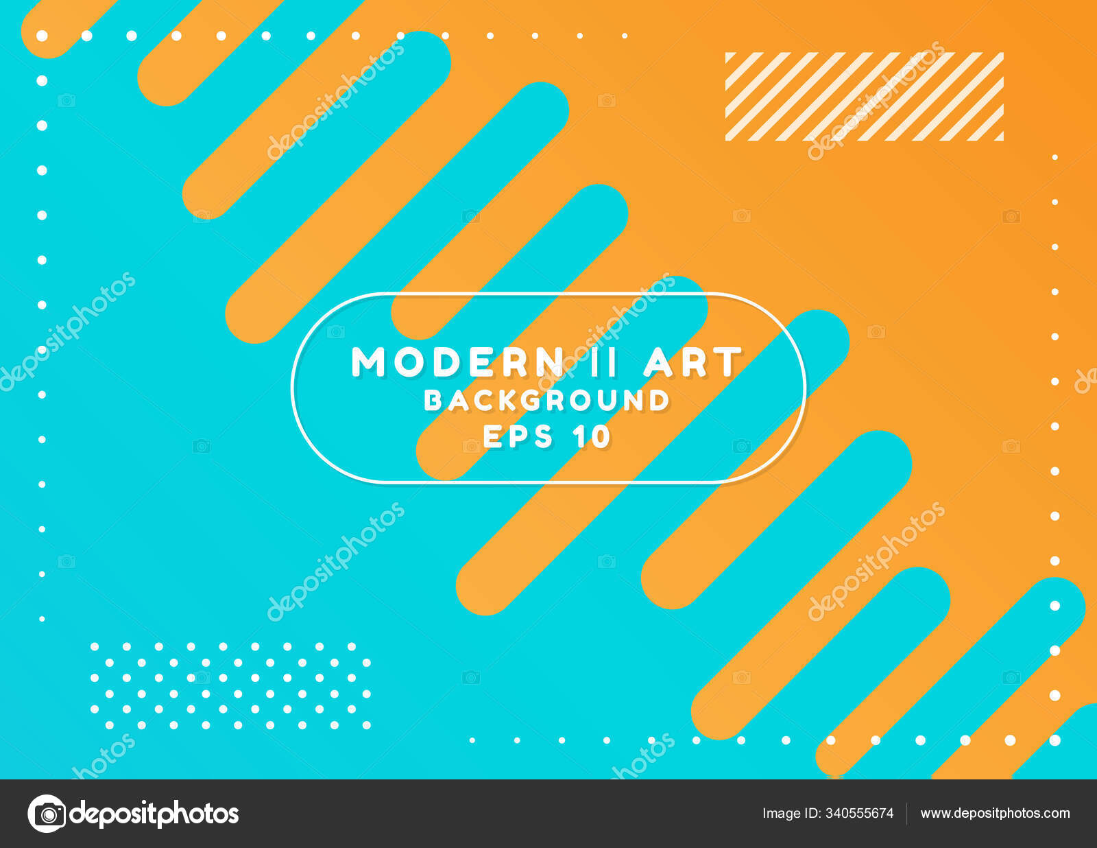 Modern art design shape curve background color bright halftone Stock ...