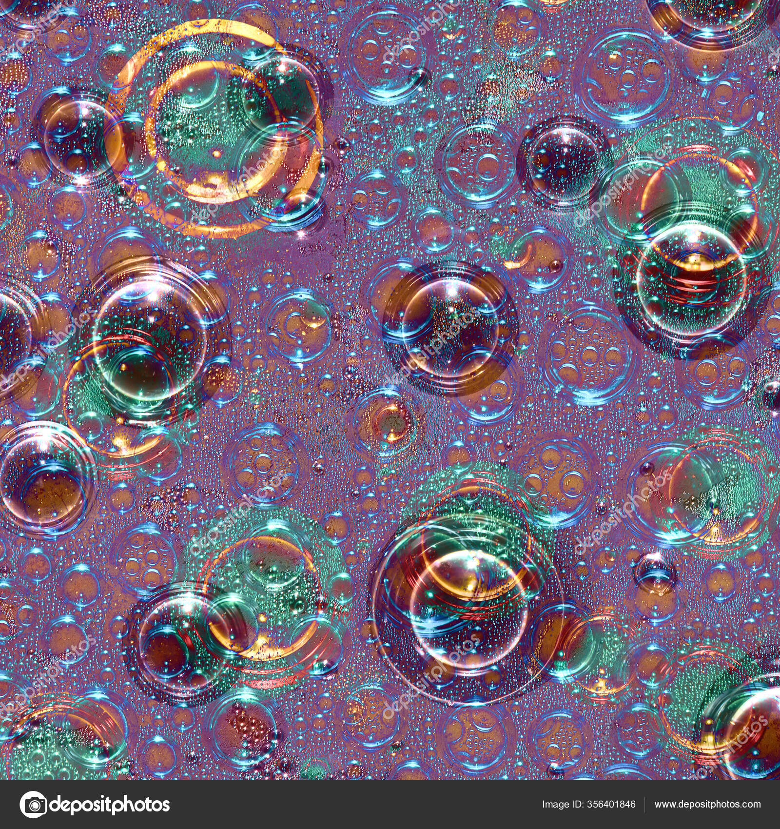 Transparent Spheres Different Diameters Green Reflections Randomly ...