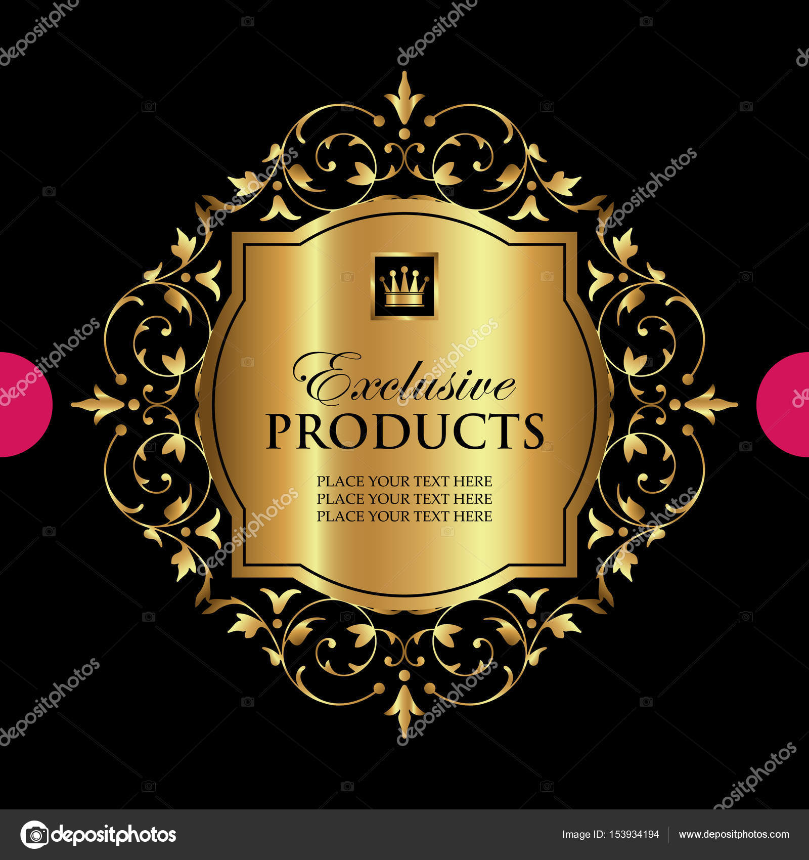 Luxury ornamental gold label - vector design ⬇ Vector Image by ...