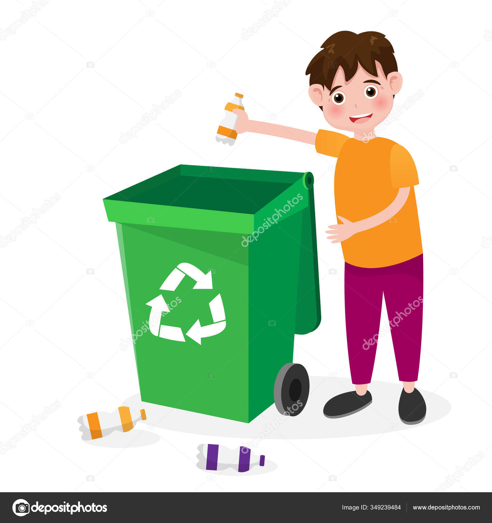 Throwing Away Trash Clipart
