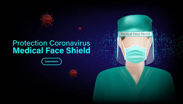 Doctor wear medical face shield and mask. Pandemic flu outbreak ...