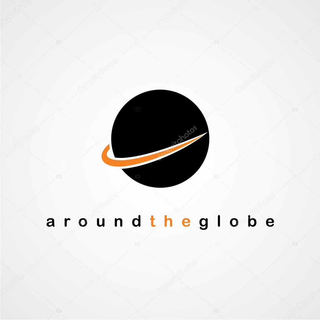 Globe around logo Stock Vector by ©vectorfirst 127405352